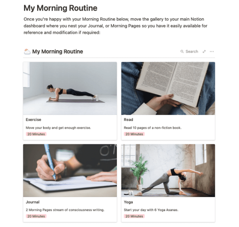 7 Best Morning Routine Notion Templates for Productive Day - notionzen