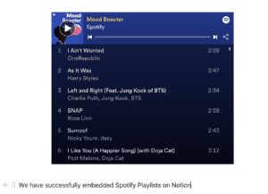 How To Add Spotify Playlist to Notion - notionzen