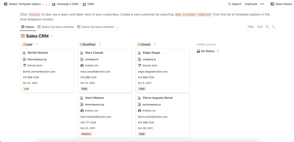 How to Use Notion as a CRM - notionzen