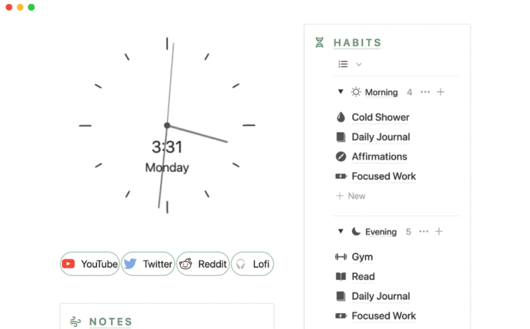 7 Best Morning Routine Notion Templates for Productive Day - notionzen