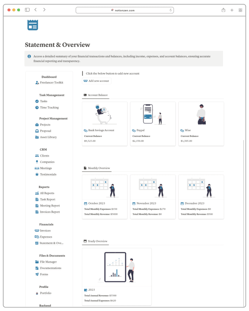 Freelancer Toolkit - Basic - Notion Template