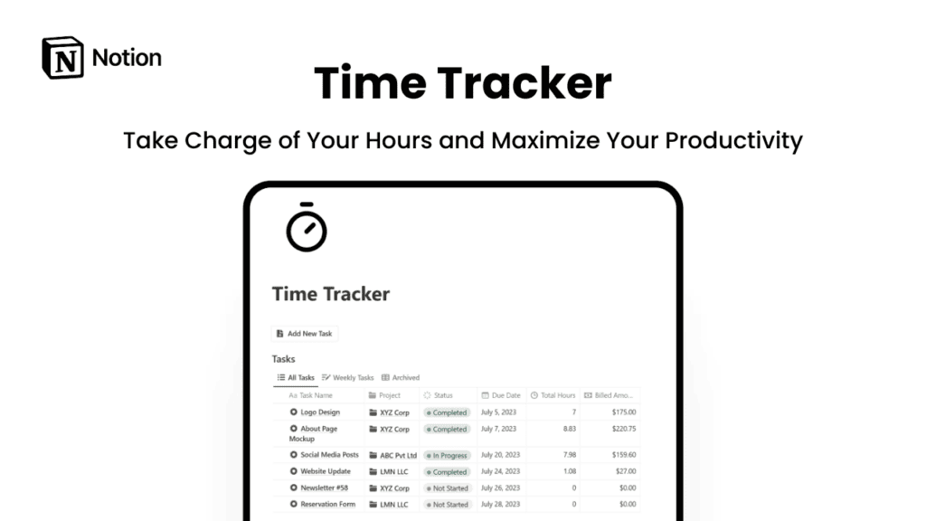 Best Notion Time Tracking Templates To Calculate Billable Hours