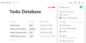How To Lock Database in Notion - notionzen
